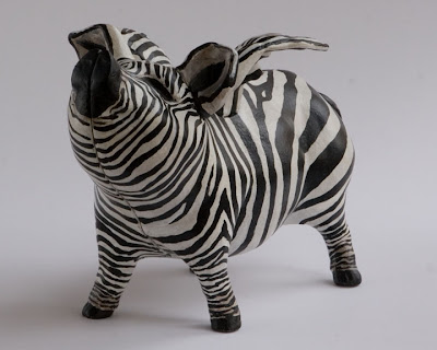 3rd Annual ArtiCulture Piggy Auction: PAST PIGGY: Big Piggy 3 - Zebra ...