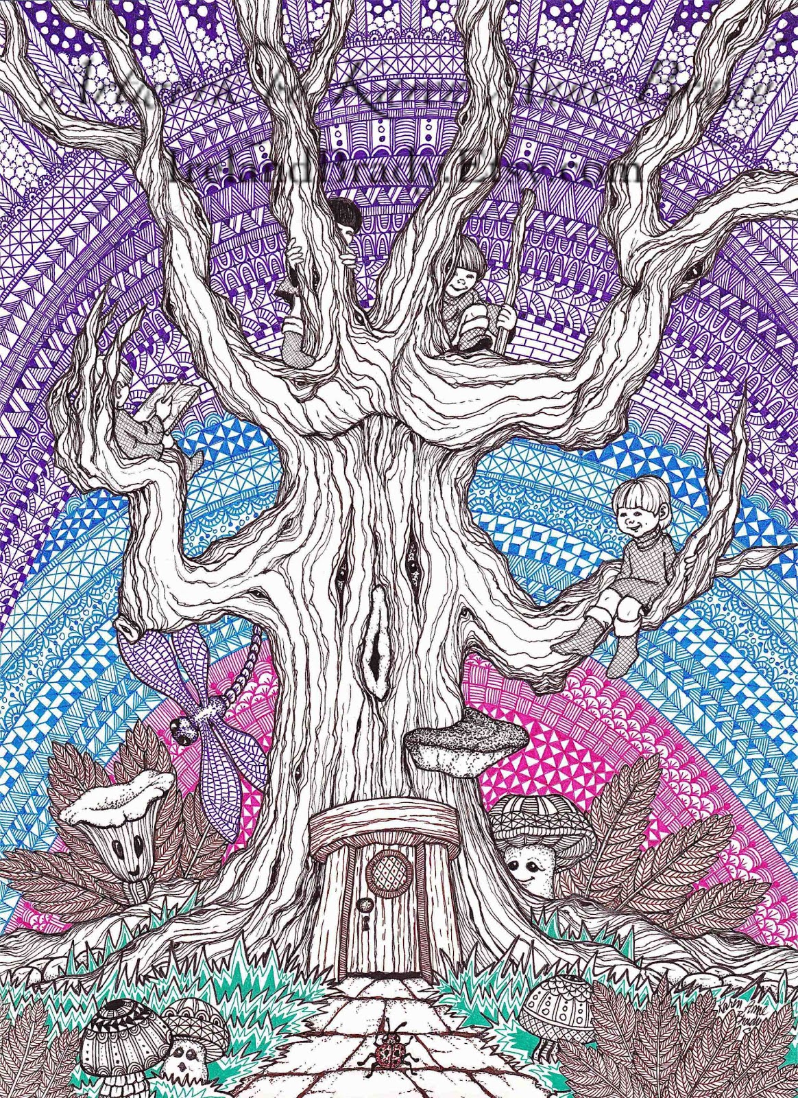 Visual Artists Street Team Gallery: "A Zentangle Sunset"