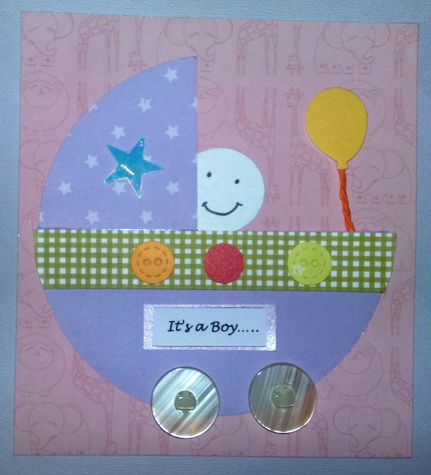 Handmade With Love by Ain: New Born Baby Boy Card
