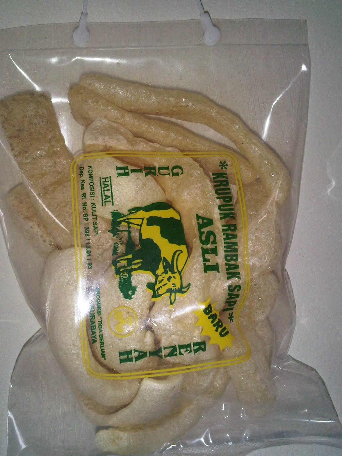 3 BERLIAN INDONESIA TRADITIONAL SNACK: RAMBAK SAPI RP.7500