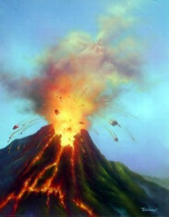 Vulcanismo: Volcan erupcionando
