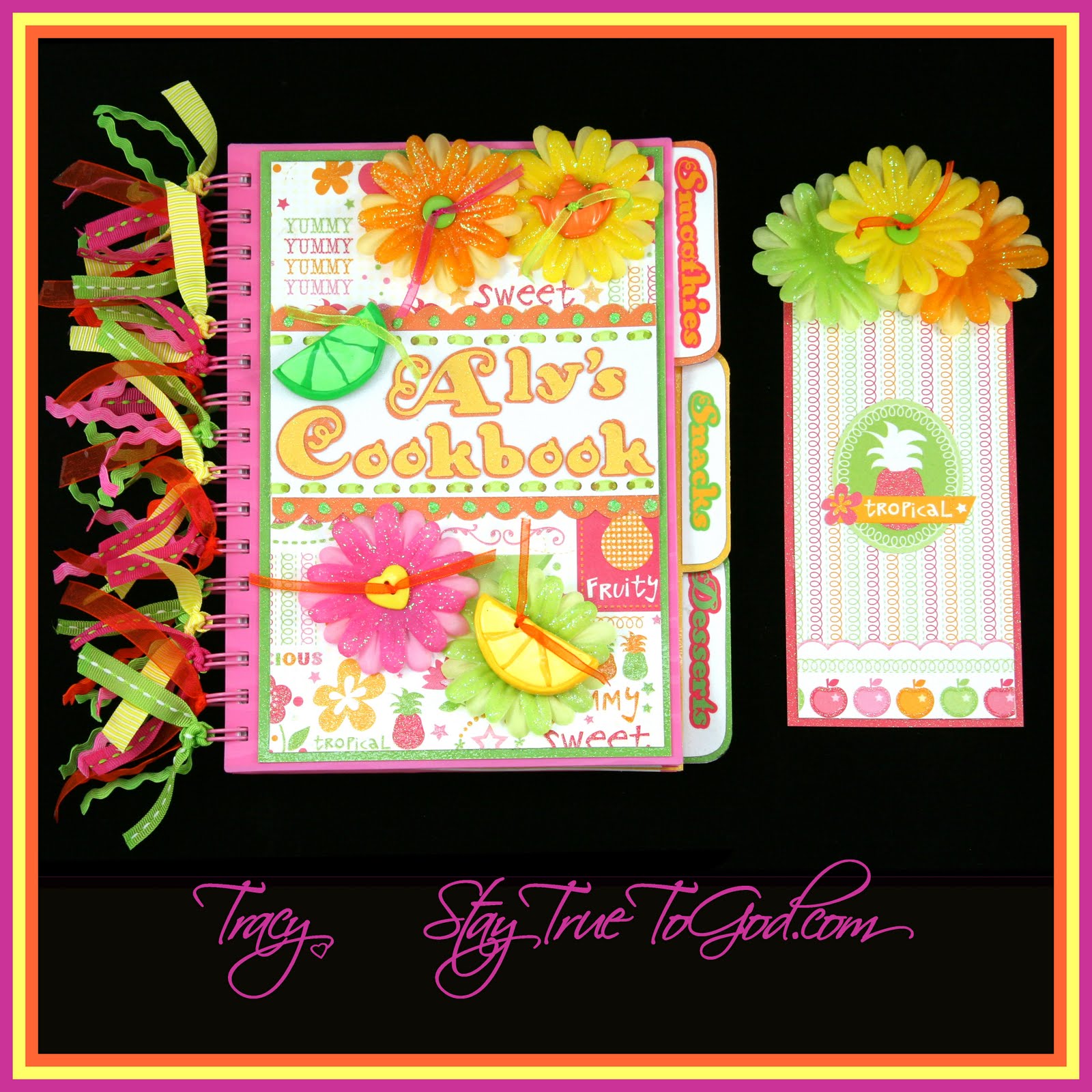 Stay True To God: Bright, Fun "Fruit" Recipe Cookbooks for my girls!! :)