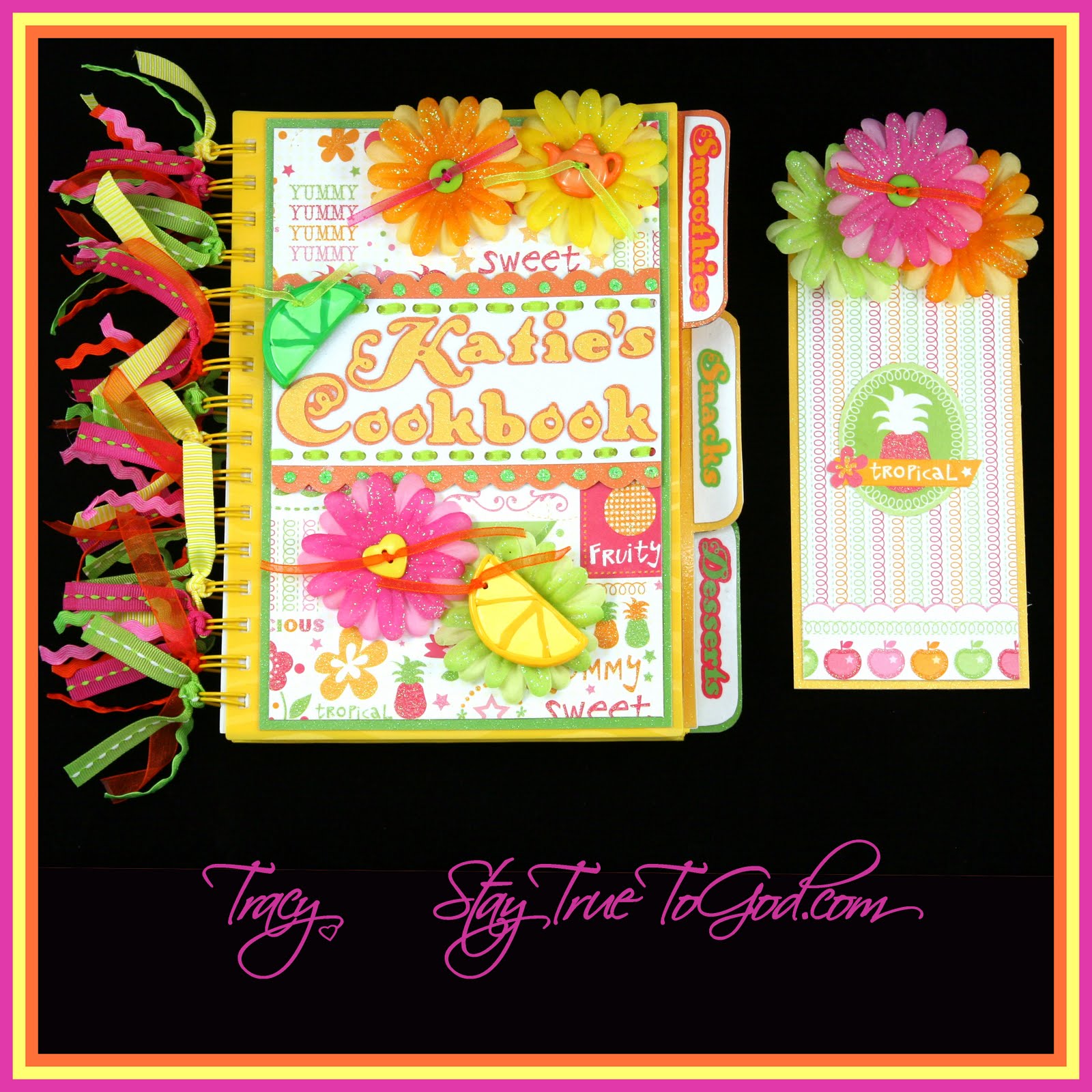 Stay True To God: Bright, Fun "Fruit" Recipe Cookbooks for my girls!! :)