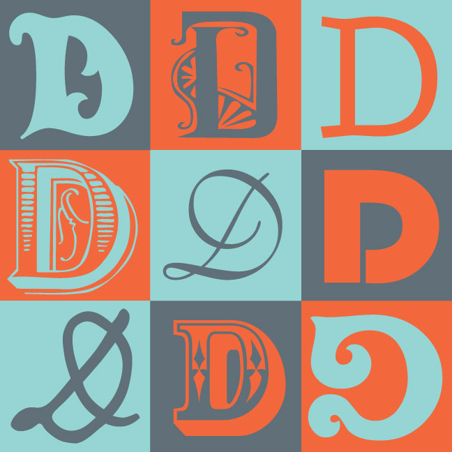 Inkblot Paper Designs: The Letter D