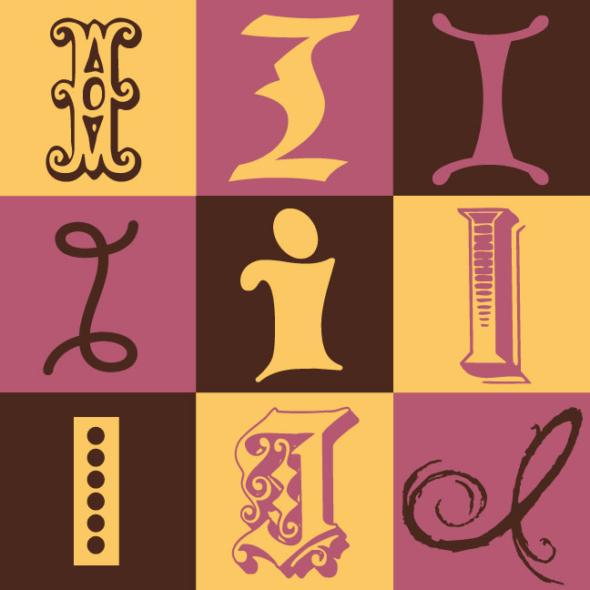 Inkblot Paper Designs: The Letter I