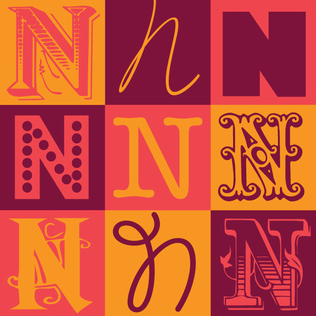 Inkblot Paper Designs: The Letter N