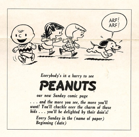 Mike Lynch Cartoons: Early 1950s PEANUTS Promo Package