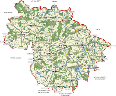 The Zarasai Web Log: Rokiskis district map