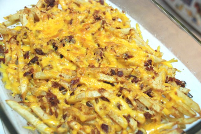 Cocinna Extravagante y convencional: Papas fritas con queso y papas ...