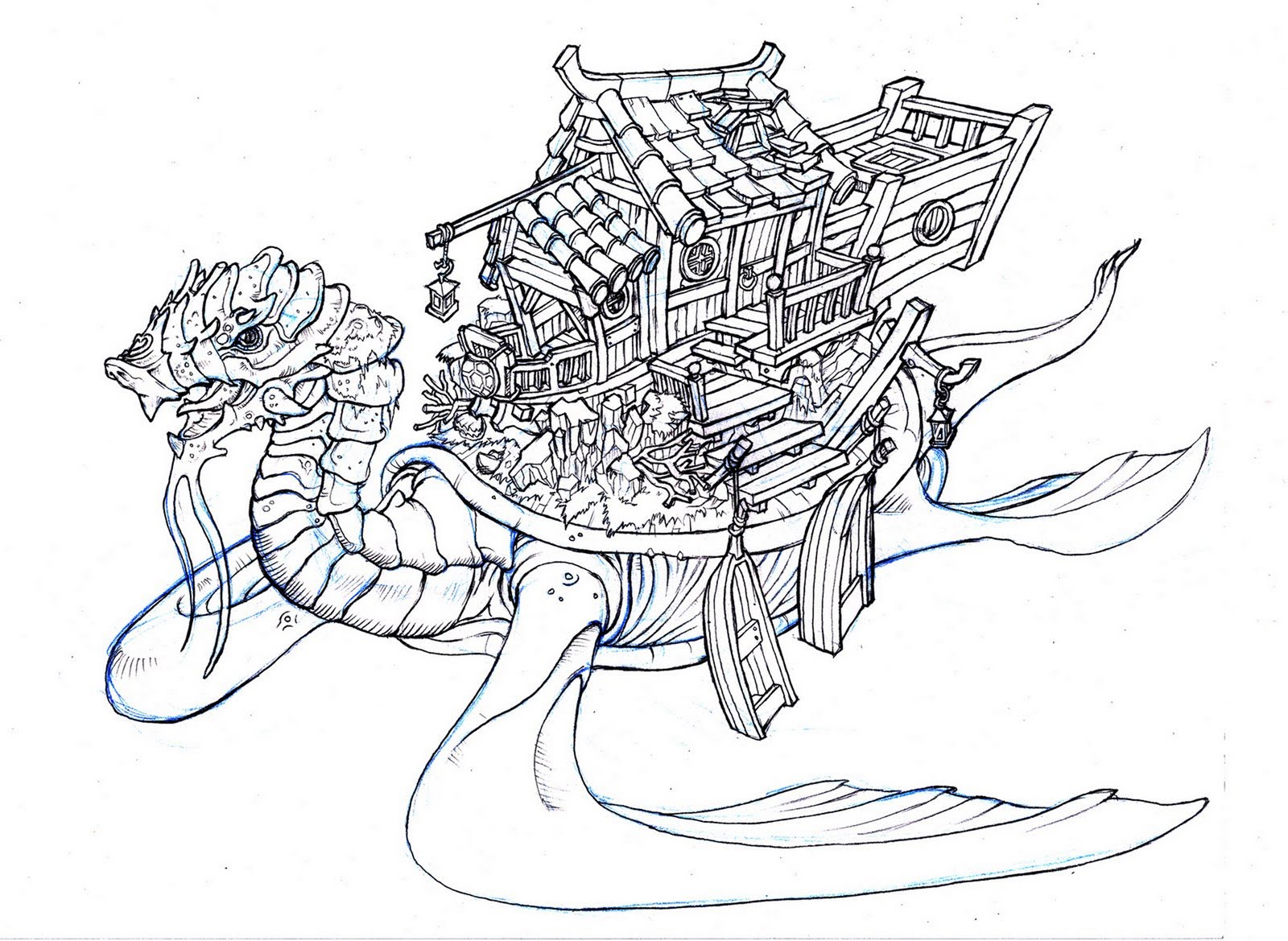 1doodle a day: Turtule house