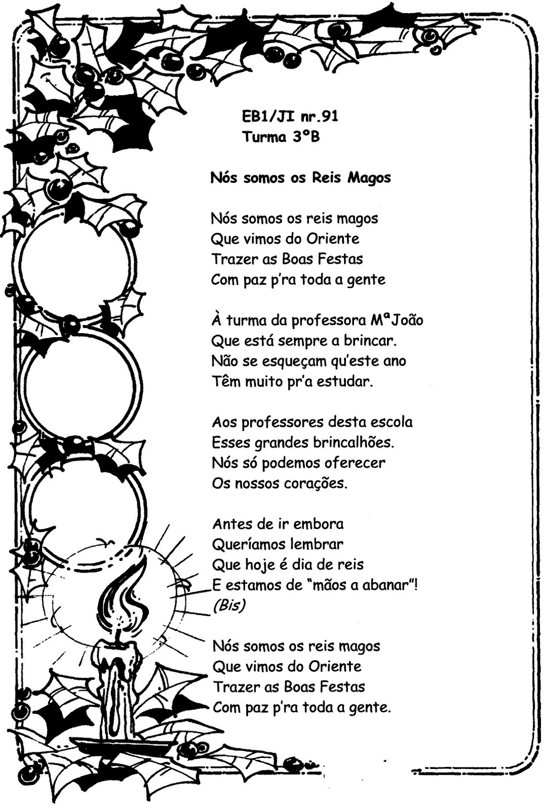 EB1/JI nº 91 Lisboa: Cantar as Janeiras