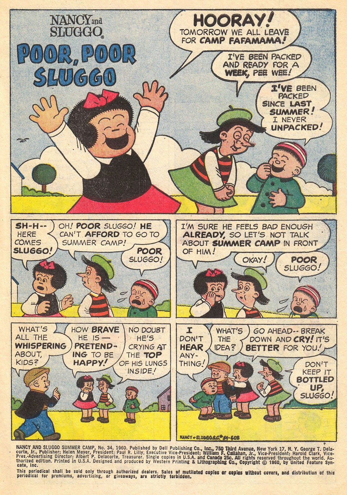 STANLEY STORIES: Nancy and Sluggo Summer Camp special, 1960, Pt. 1 ...