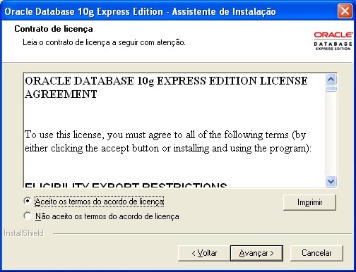 SQL4ALL: Instalação do Oracle XE no Windows