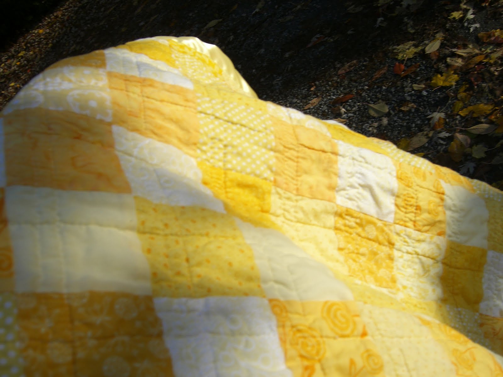 The Kitchen Door: Yellow Patchwork Quilt