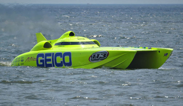 Fast is fast...: Turbine powered Miss Geico.