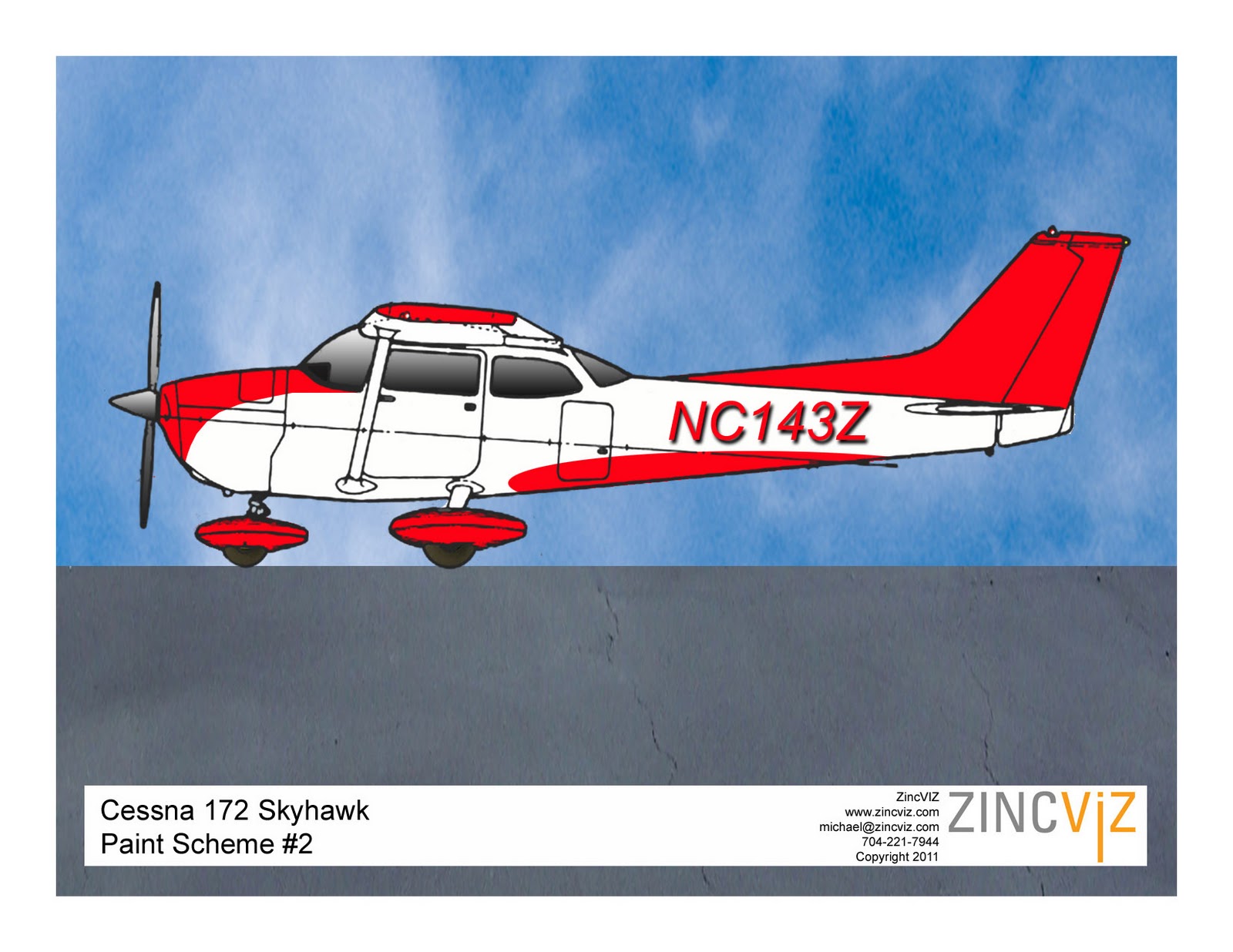 ZincVIZ: Cessna 172 Paint Scheme Option 2