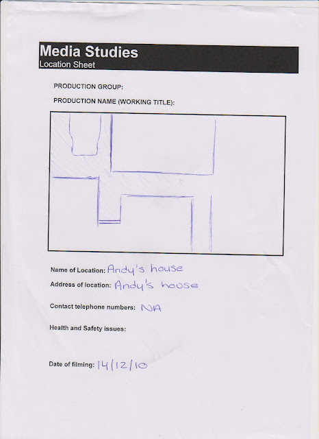 Thriller: Section 7:Reece and Location Sheets