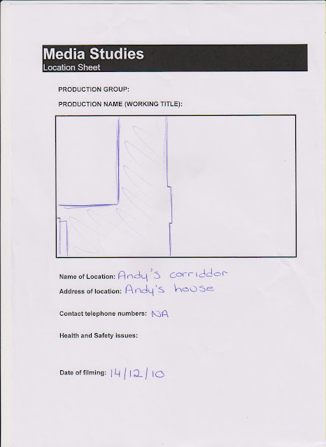 Thriller: Section 7:Reece and Location Sheets