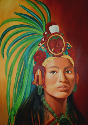 Oleos: Reina Maya II