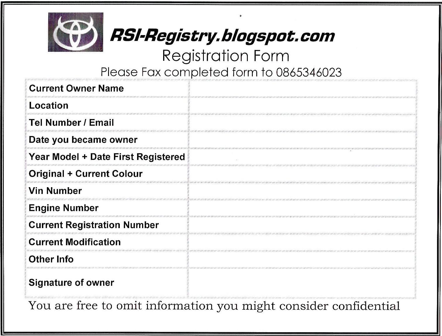 The RSI Registry: 2009