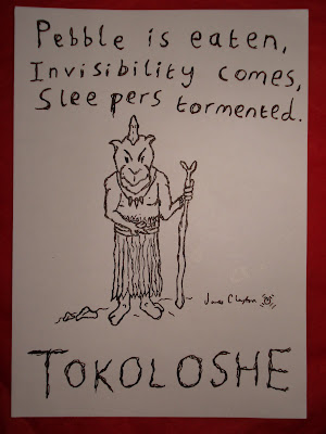 James Clayton's Monsterific Mythscape: Day XII - Tokoloshe
