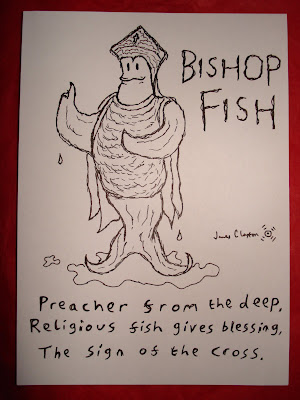 James Clayton's Monsterific Mythscape: Day XIV - Bishop-Fish