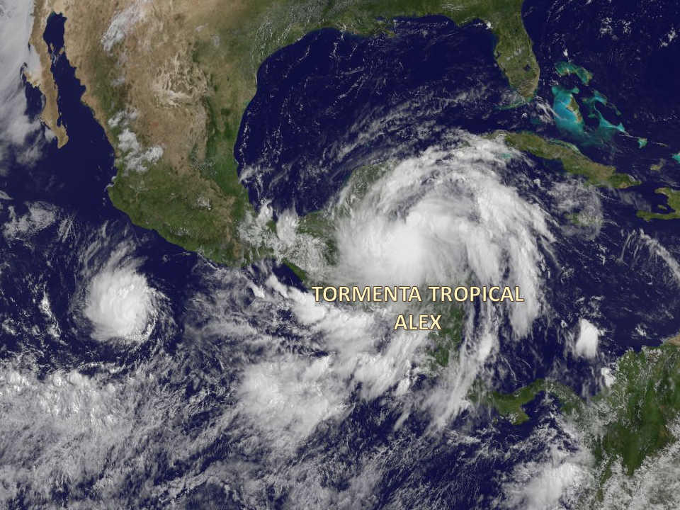 EL MUNDO DEL TIEMPO: "ALEX": EL PRIMER CICLON TROPICAL DE LA TEMPORADA ...