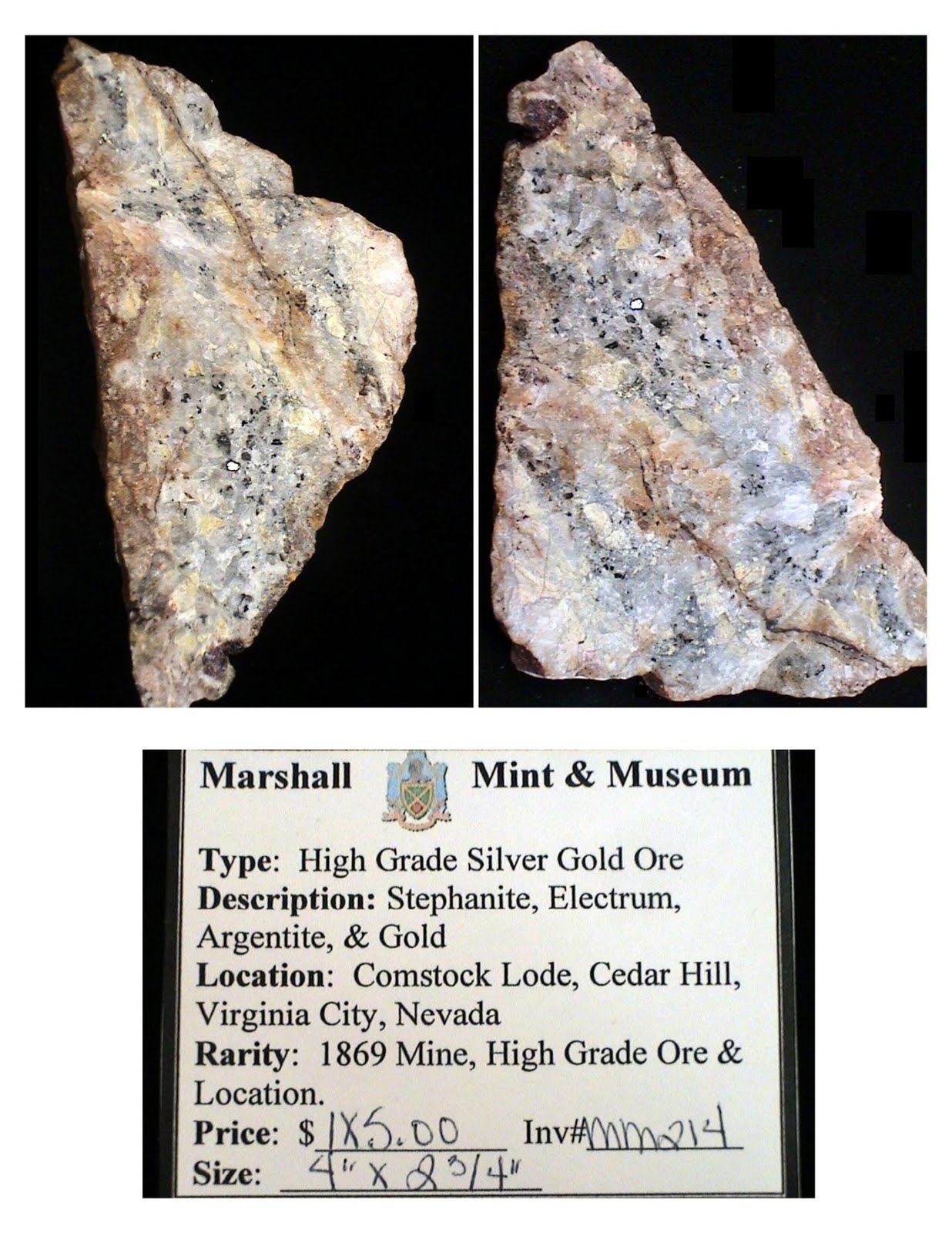 Comstock Gold: MM214__N Comstock High Grade Silver-Gold Ore