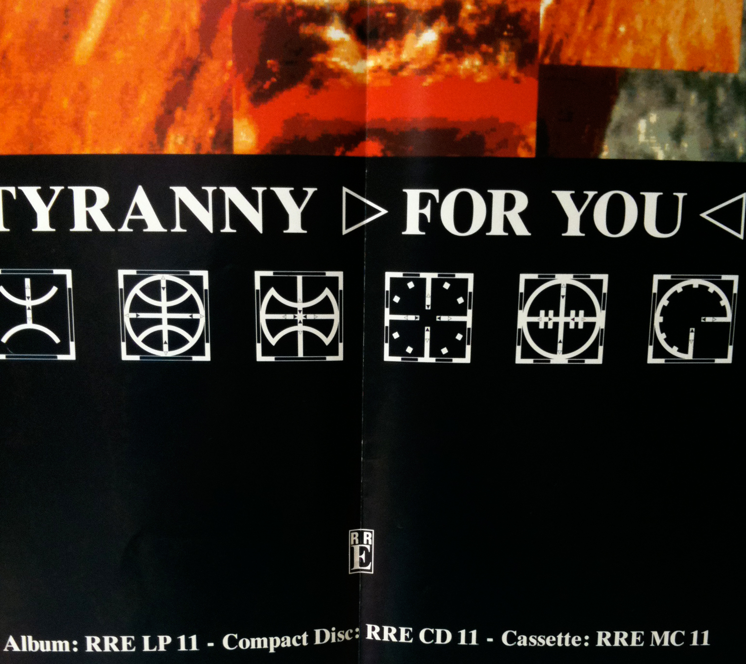 Front 242 Collector: Poster of the Week: Tyranny For You RRE Poster