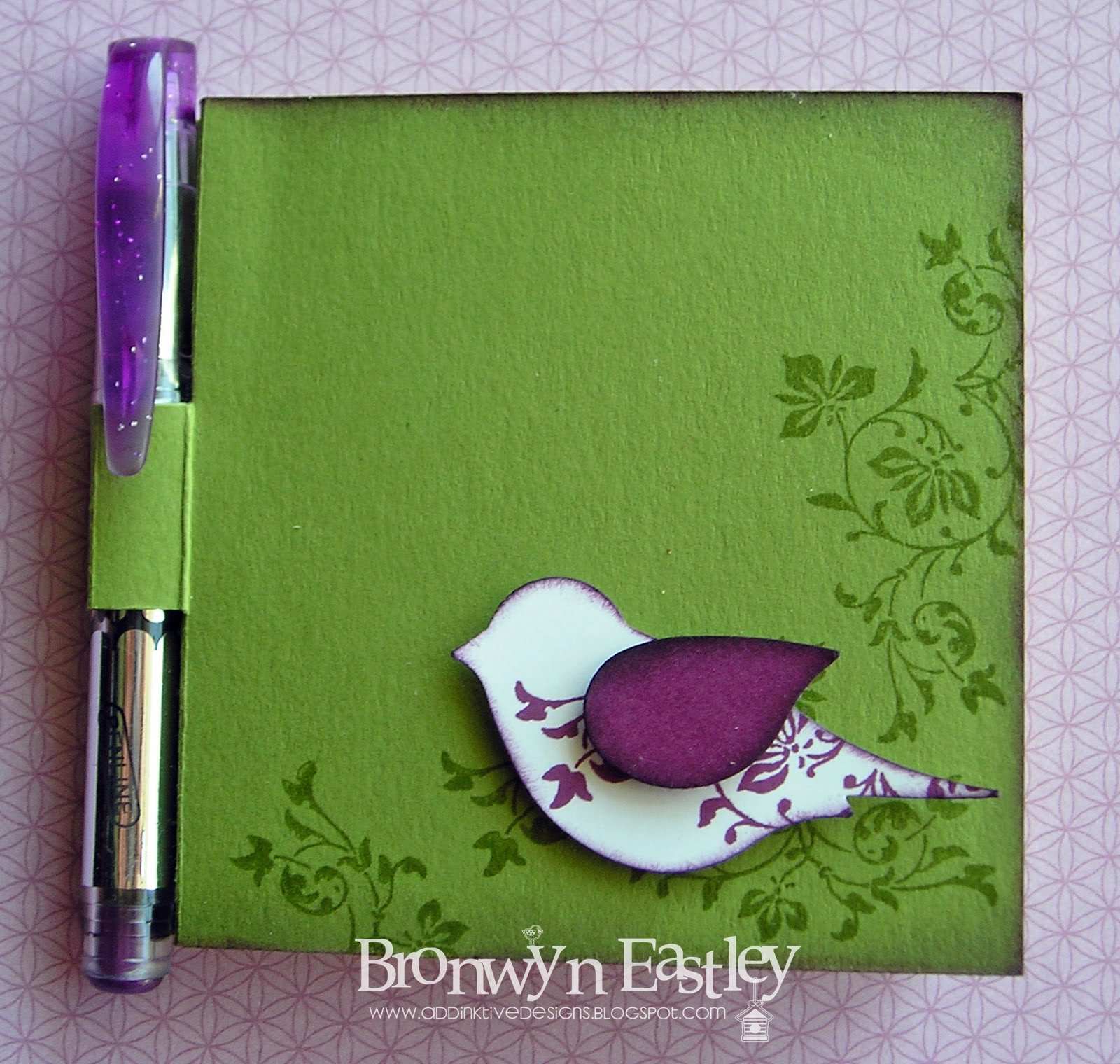 Post It Note Holder with Gel Pen