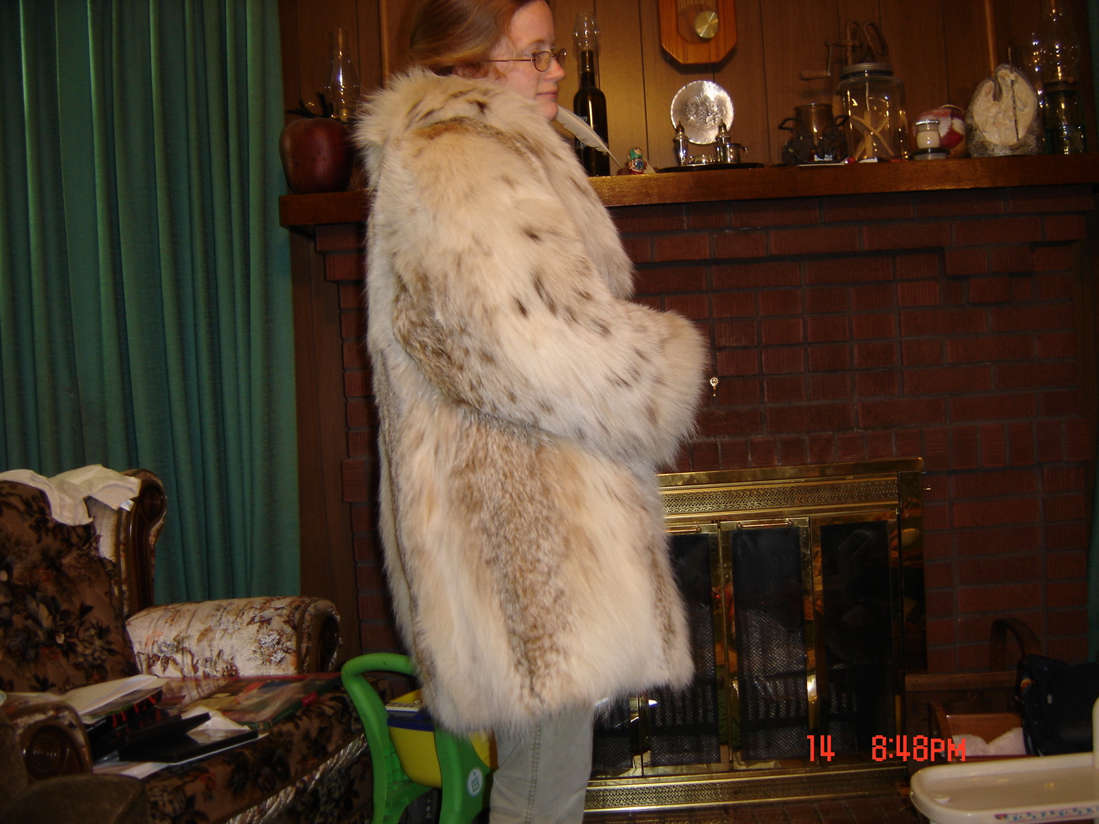 LAFOURRURE2: Magnificent Full Length Canadian LYNX Fur coat