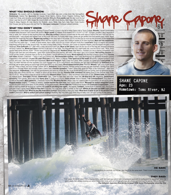 The Green Room: Organik Team Rider: Shane Capone X ESM