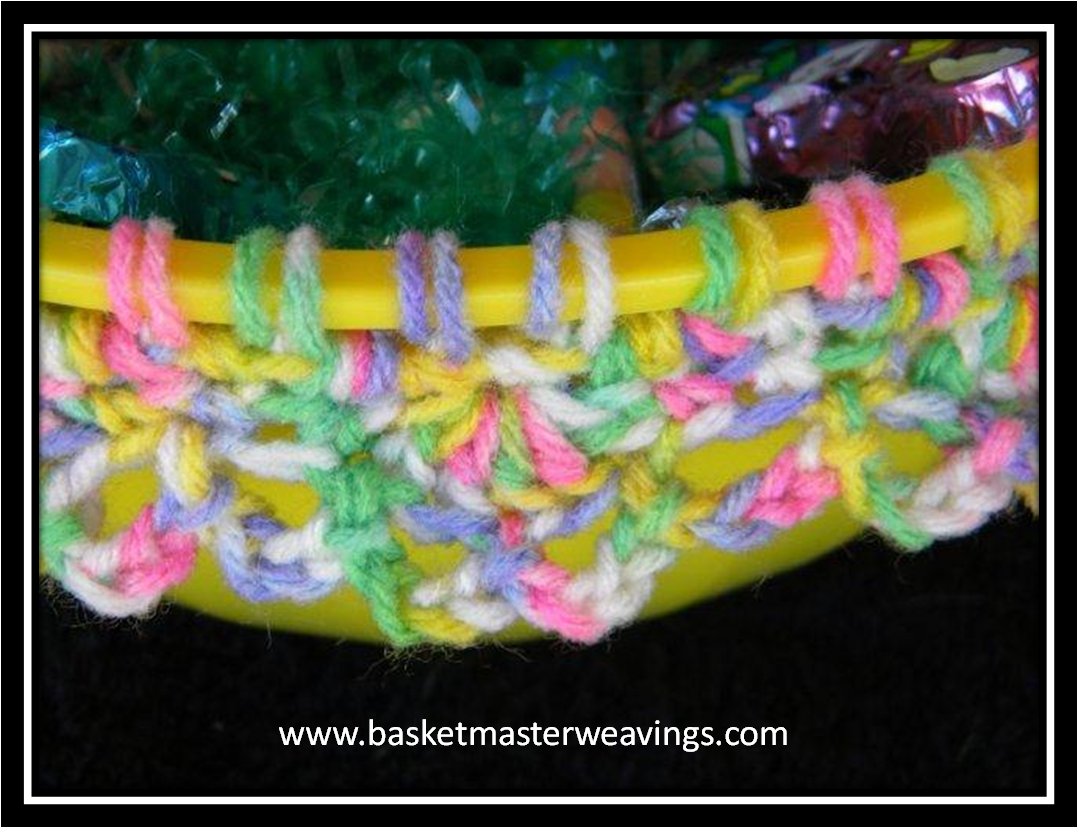 Basketmaster's Weavings: Crochet lace rim makes a Sweet Easter Bowl