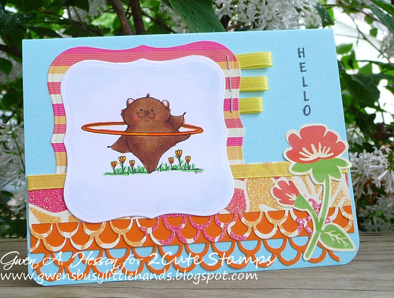 2 Cute Rubber Stamps: Challenge #3- Hula Hamster Fun!!!!