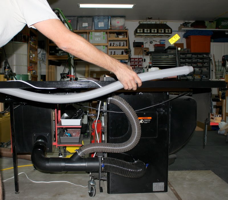 SawStop Overarm Dust Collection (with light!) ~ Half-Inch Shy