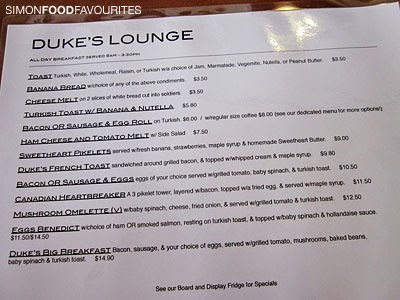 Simon Food Favourites: Duke's Lounge: Cafe and Restaurant, Randwick (14 ...