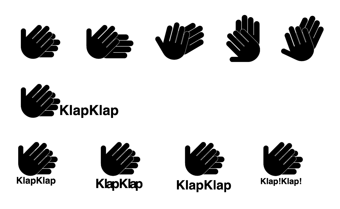 Design Practice: Klap Klap Records logo development.
