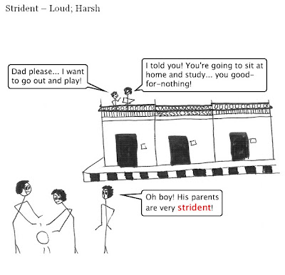 Comic Vocabulary: wizened,strident