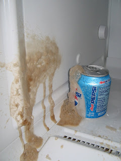 Coffee in The Sunshine: Soda Can "explodes" in freezer