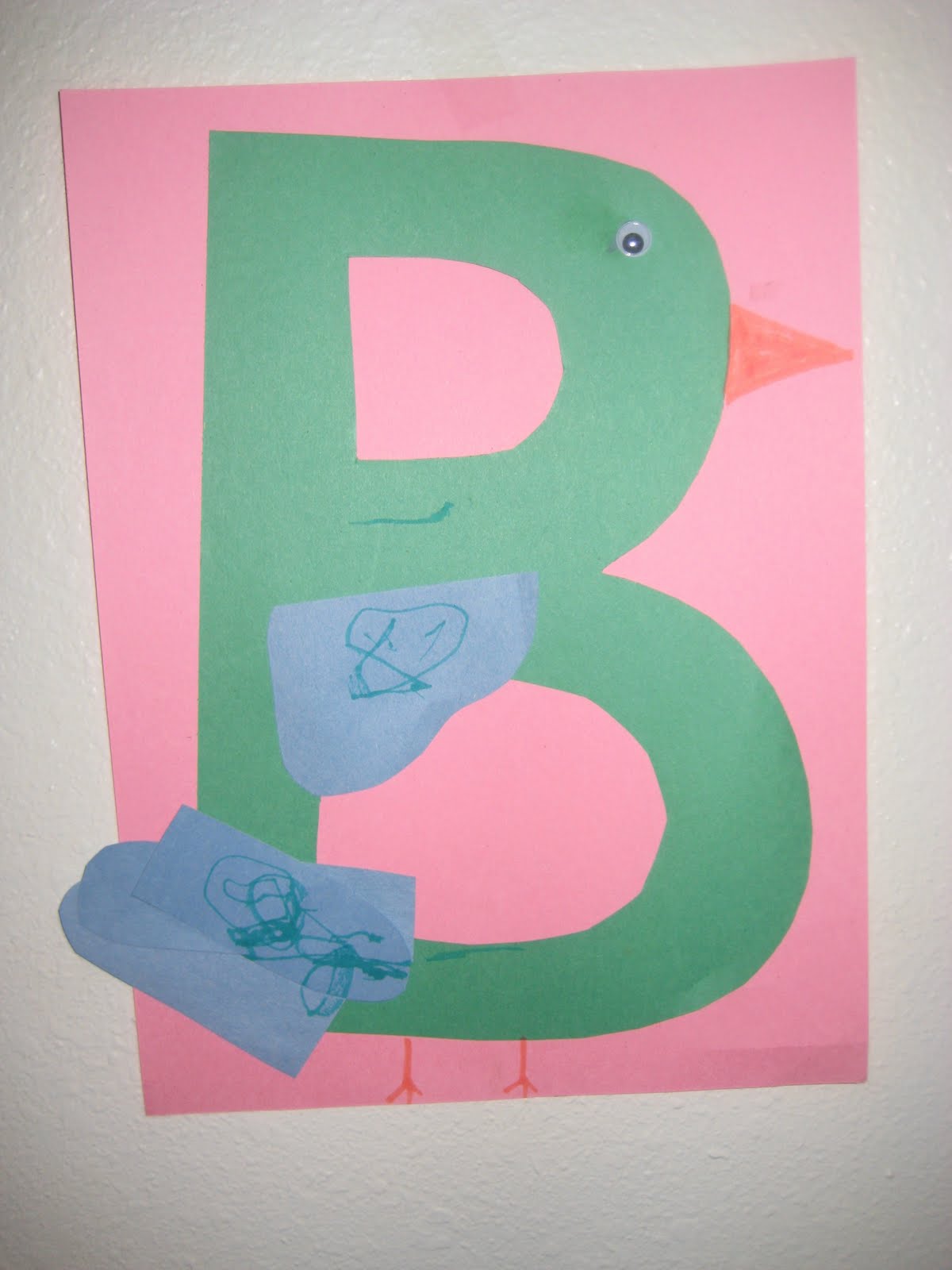 The Cozy Red Cottage: B is for Bird Letter Craft and Shape Bird House