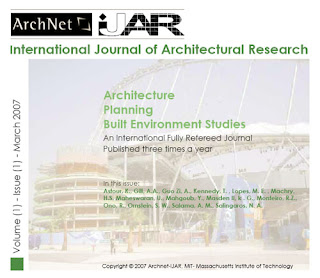 Architecture-Urbanism: Archnet-IJAR: International Journal of ...