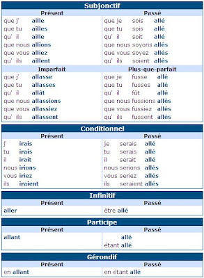 Mes Notes: Conjugaison du verbe aller