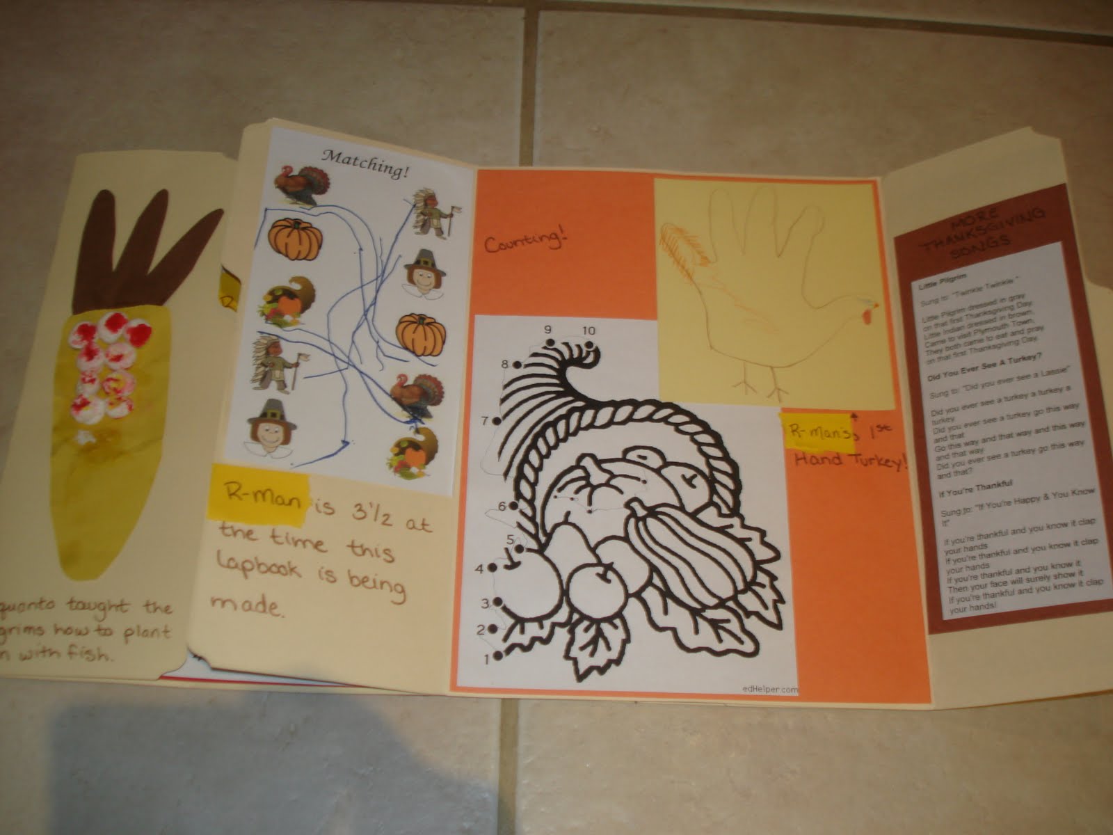 The World According to Them: Our Thanksgiving Lapbook