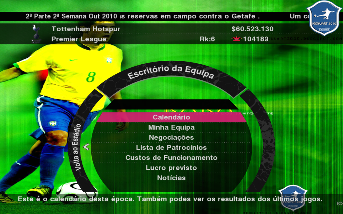 Tudo pra PES 2011: Menus Pes 2010 By Alexandre83