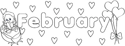 Other Graphical Works: Calendar header for kids to color