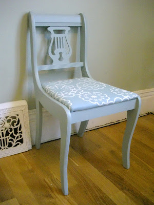 Lather. Write. Repeat.: Before and After: Lyrical Blue Harp Back Chair