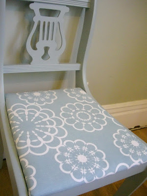 Lather. Write. Repeat.: Before and After: Lyrical Blue Harp Back Chair