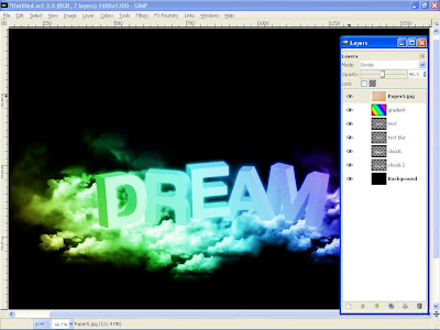 PA BLOG: Gimp Tutorial: Experiment on 3D Text Effect in Gimp