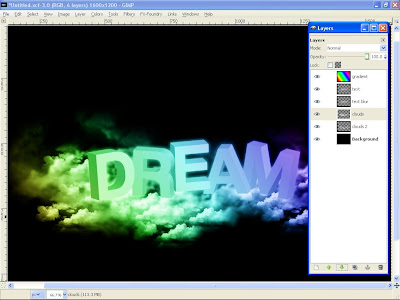PA BLOG: Gimp Tutorial: Experiment on 3D Text Effect in Gimp