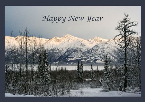New Year Cards: New Year Winter Cards, New Year Winter Scenery
